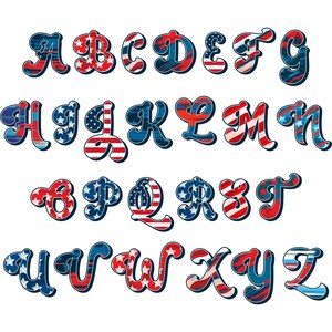 Retro Independence Day Letters PNG, Doodle Letters, 4th of July Letters ...