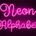Neon Glow Effect Alphabet PNG Clip Art Letters Script Font Instant ...