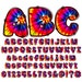 Tie Dye Alphabet PNG, Doodle Alphabet Clip Art, Transparent PNG, Doodle ...
