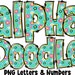 Floral Letters & Numbers PNG, Alpha Doodle, PNG Letters, Floral Doodle ...