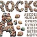 Rocks PNG Letters, Transparent Background, 3D Rock Alphabet Clip Art ...