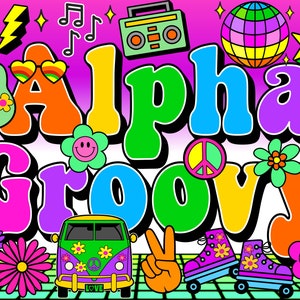 Groovy Alphabet PNG, Retro Boho Letters, Retro Doodle, Groovy Doodle ...