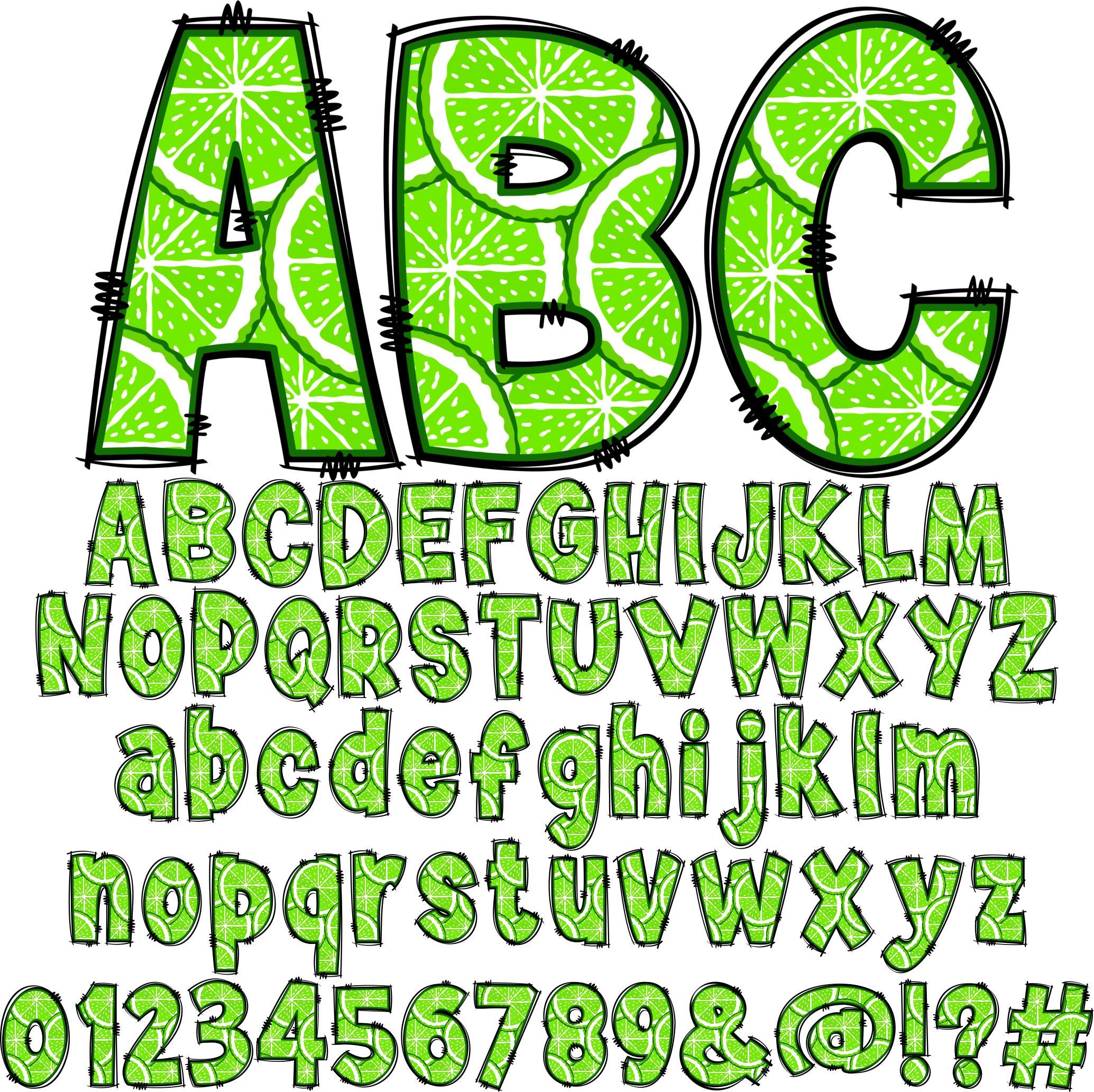 BUNDLE Fruit Alphabet PNG Fruit Letters Fruit Doodle Alpha - Etsy