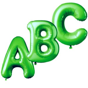 Green Balloon PNG Letters, Transparent Background, Balloon Alphabet ...