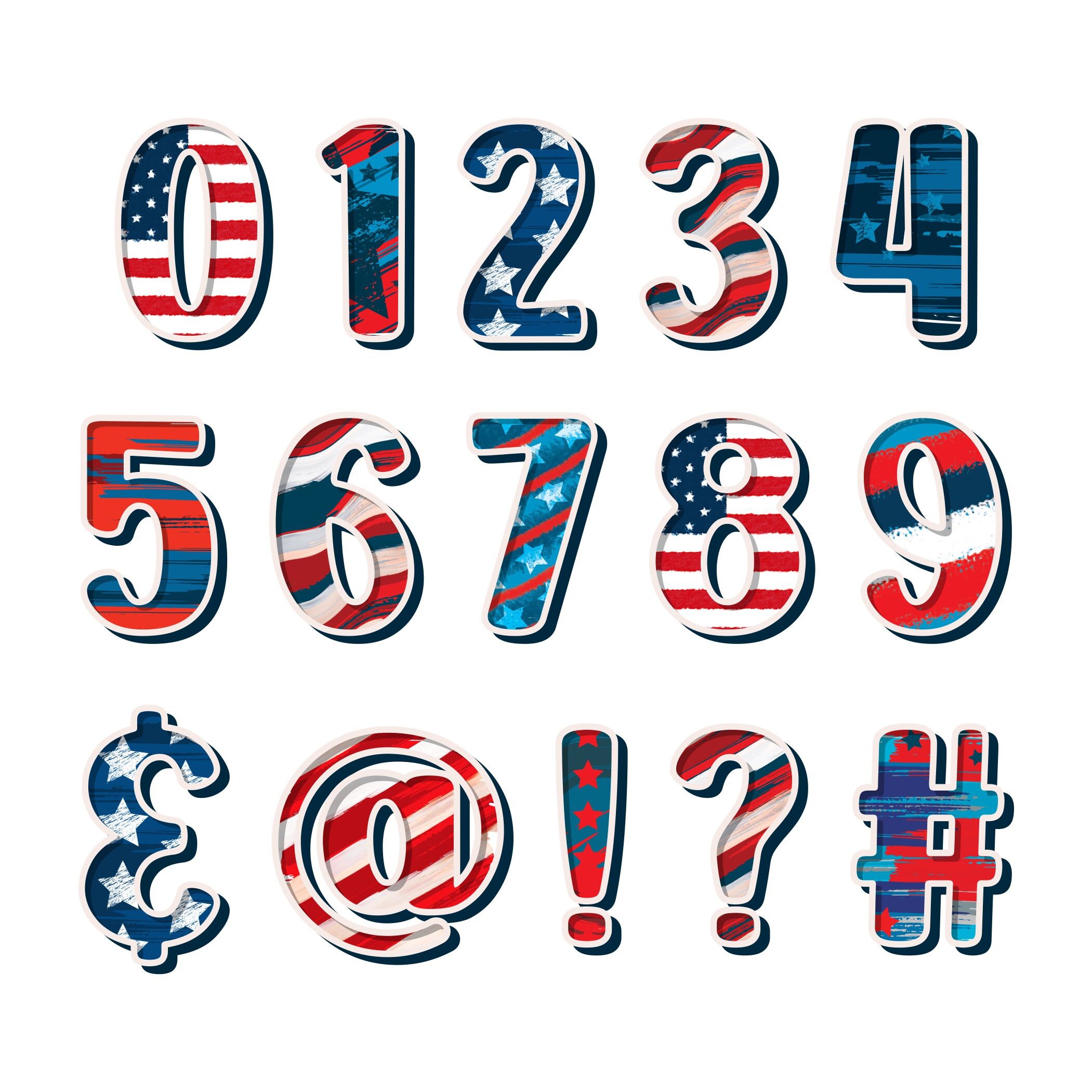 Independence Day Letters PNG, Doodle Letters, 4th of July Letters ...