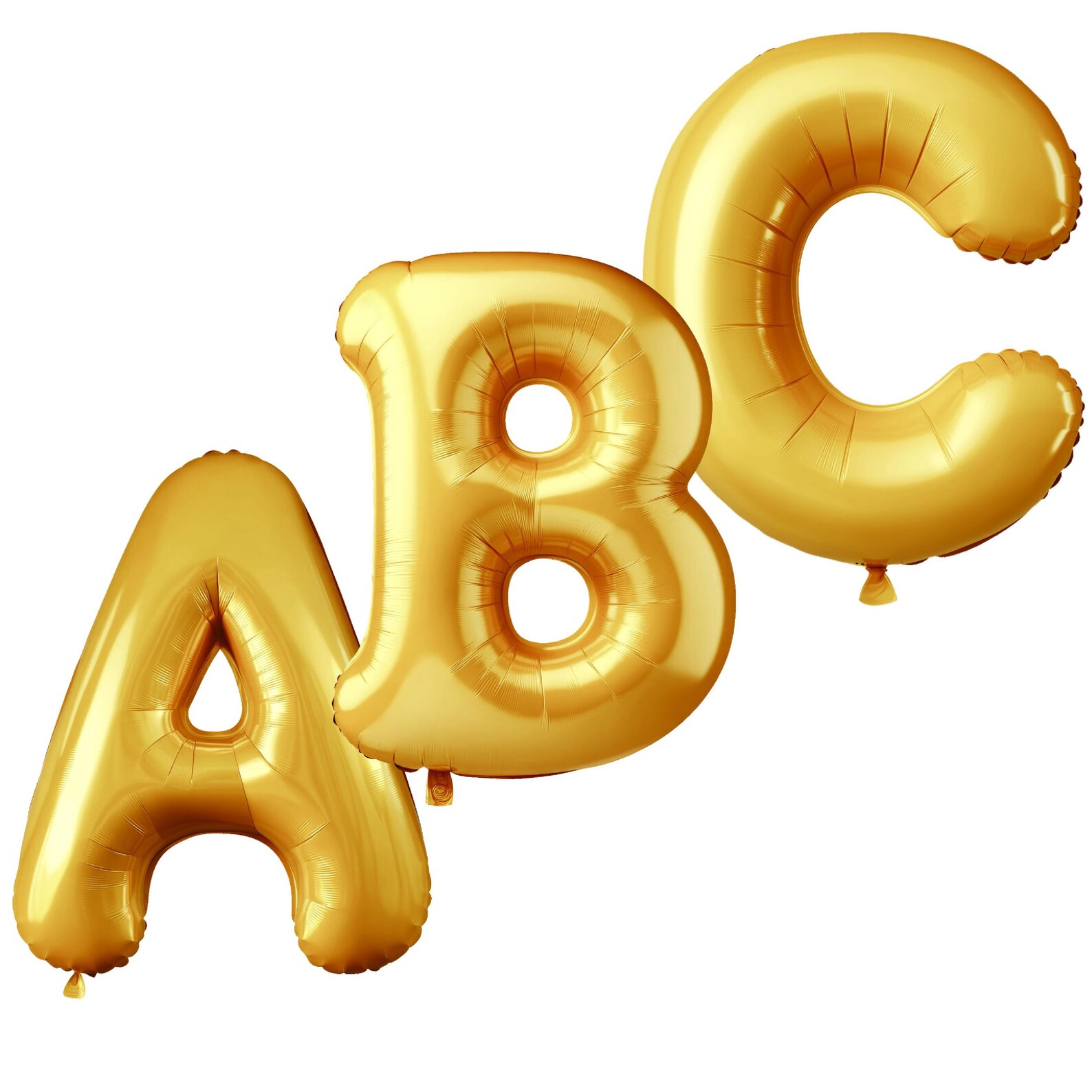 Gold Balloon PNG Letters, Transparent Background, Gold Balloon Alphabet ...
