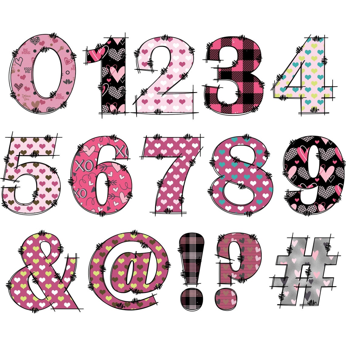 Valentine's Day Letters PNG Love Alphabet Clip Art PNG - Etsy