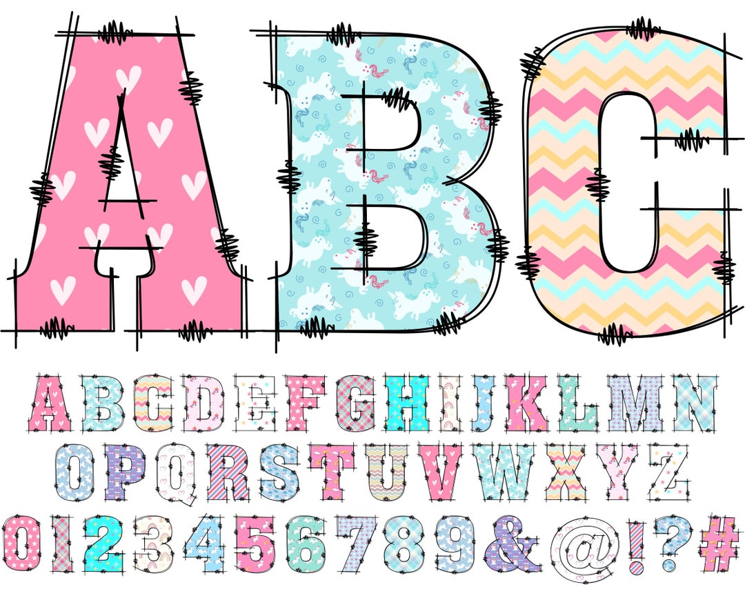 Unicorn Alphabet PNG, Doodle Alphabet Clip Art, Transparent PNG, Doodle ...
