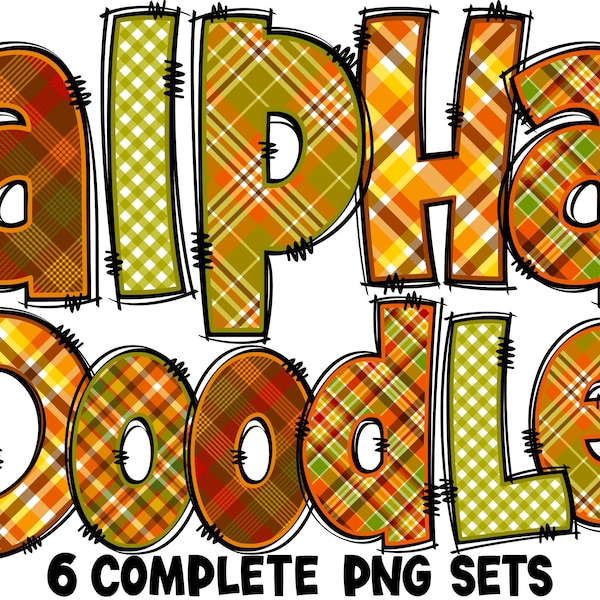 Plaid Letters - Etsy