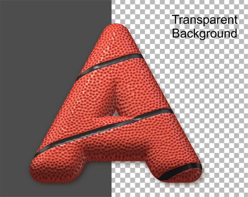 3D Basketball PNG Letters Transparent Background Basketball - Etsy