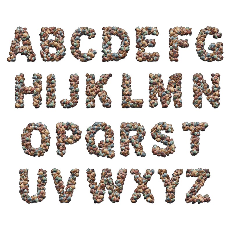 Rocks PNG Letters, Transparent Background, 3D Rock Alphabet Clip Art ...