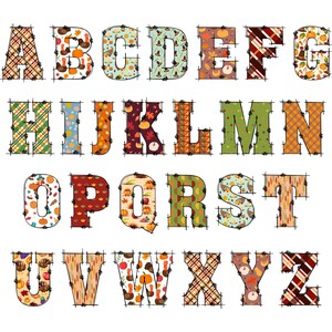 Thanksgiving Alphabet PNG, Watercolor Clip Art, Transparent PNG, Doodle ...