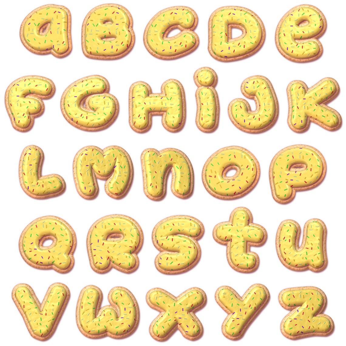 Cookies 3D Letters PNG Cookies Alphabet Clip Art PNG Candy - Etsy