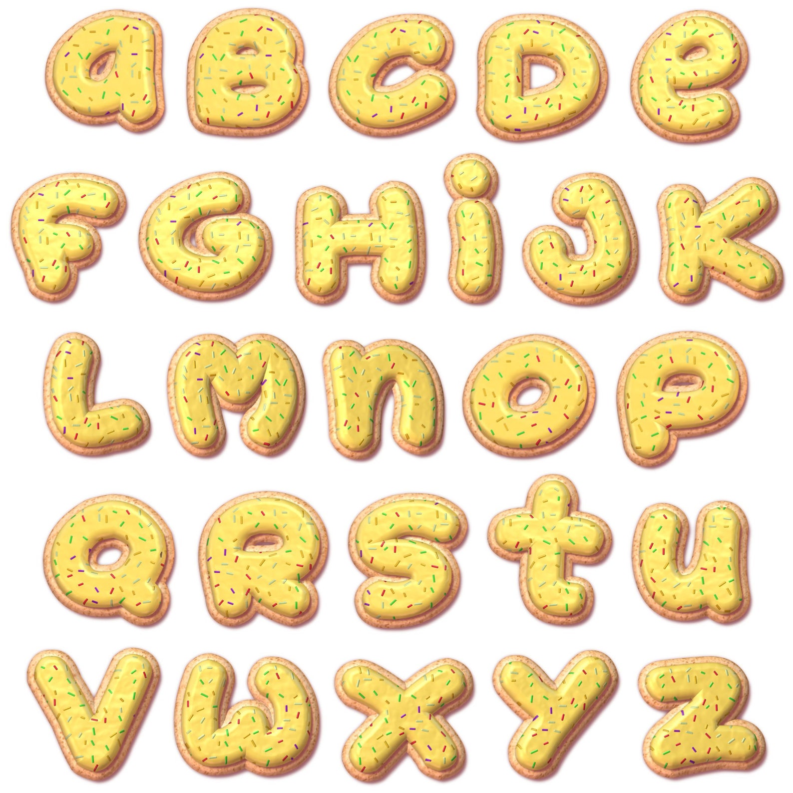 Cookies 3D Letters PNG Cookies Alphabet Clip Art PNG Candy - Etsy