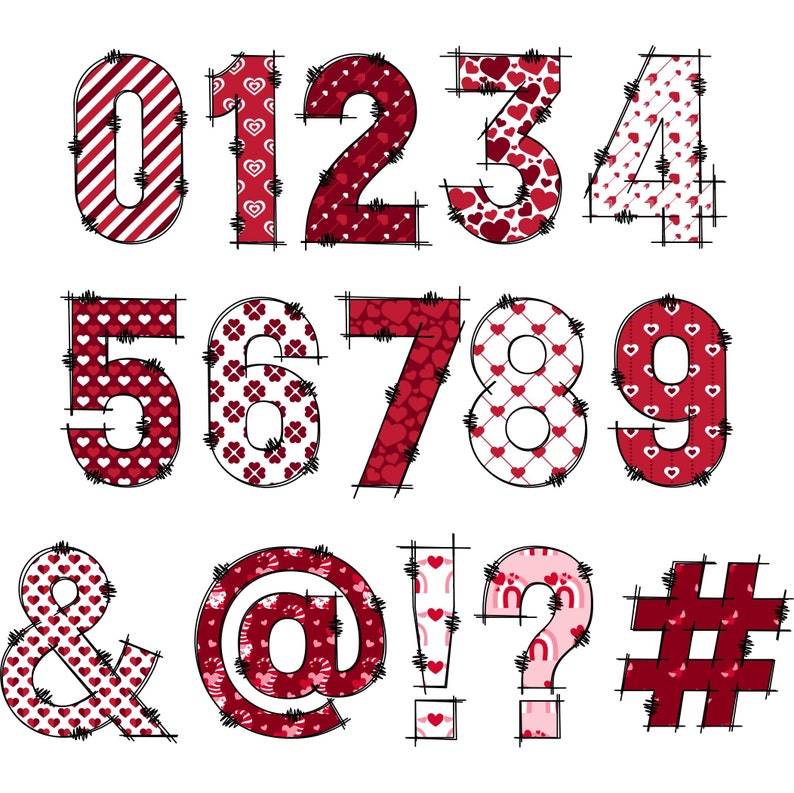 Valentine's Day Letters PNG Love Letters Clip Art PNG - Etsy