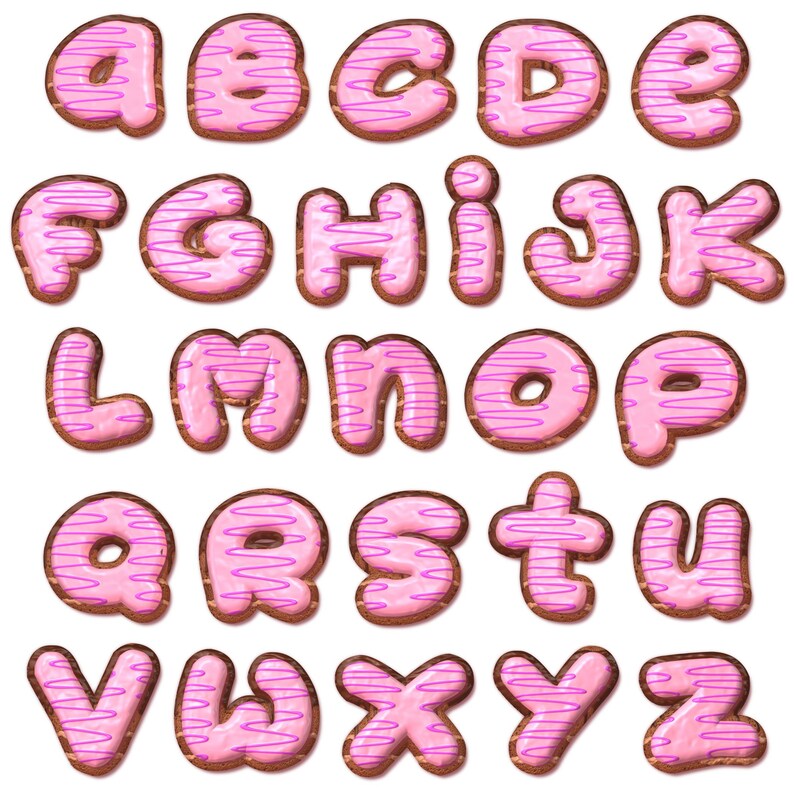 Chocolate Cookies 3D Letters PNG Cookies Alphabet PNG Candy - Etsy