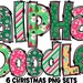 Pink Christmas Alphabet PNG, Christmas Letters, Christmas Doodle, PNG ...