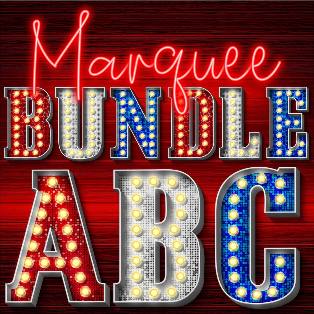 BUNDLE Marquee Letters PNG Light Bulbs Letters PNG Letters - Etsy