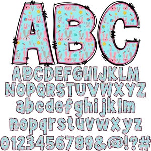Easter Alphabet PNG, Easter Letters, Easter Doodle, Easter Eggs, Alpha ...