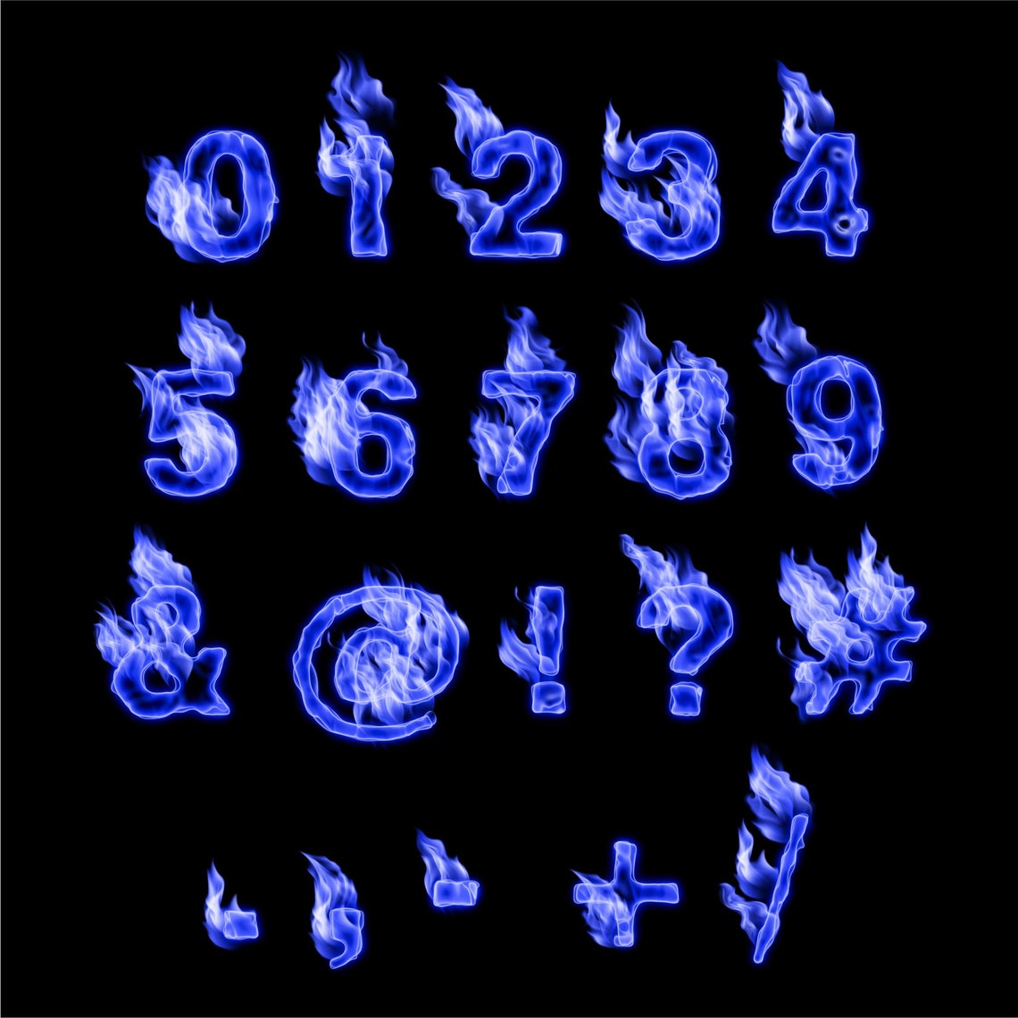 Blue Fire PNG Letters, Transparent Background, Flame Alphabet Clip Art ...