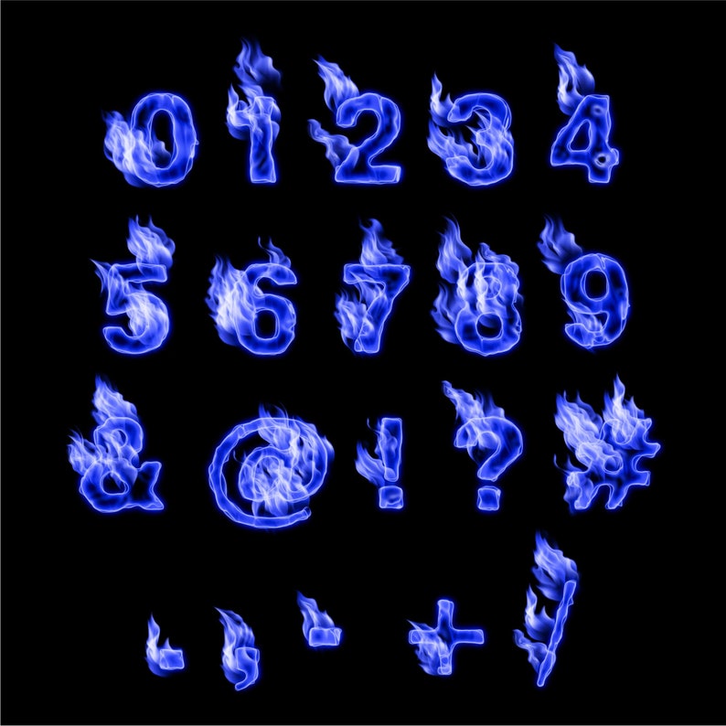 Blue Fire PNG Letters Transparent Background Flame Alphabet - Etsy