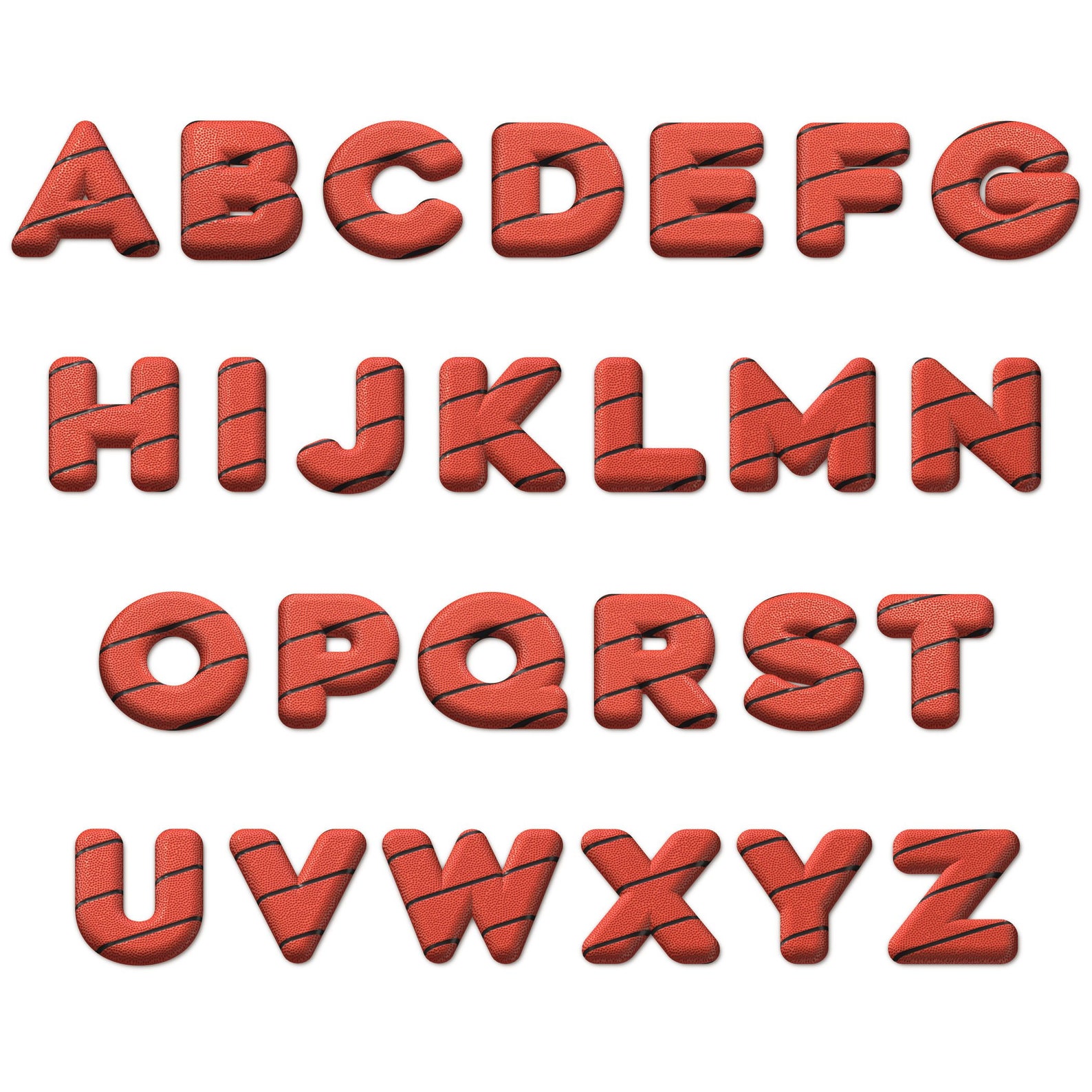 3D Basketball PNG Letters, Transparent Background, Basketball Alphabet ...