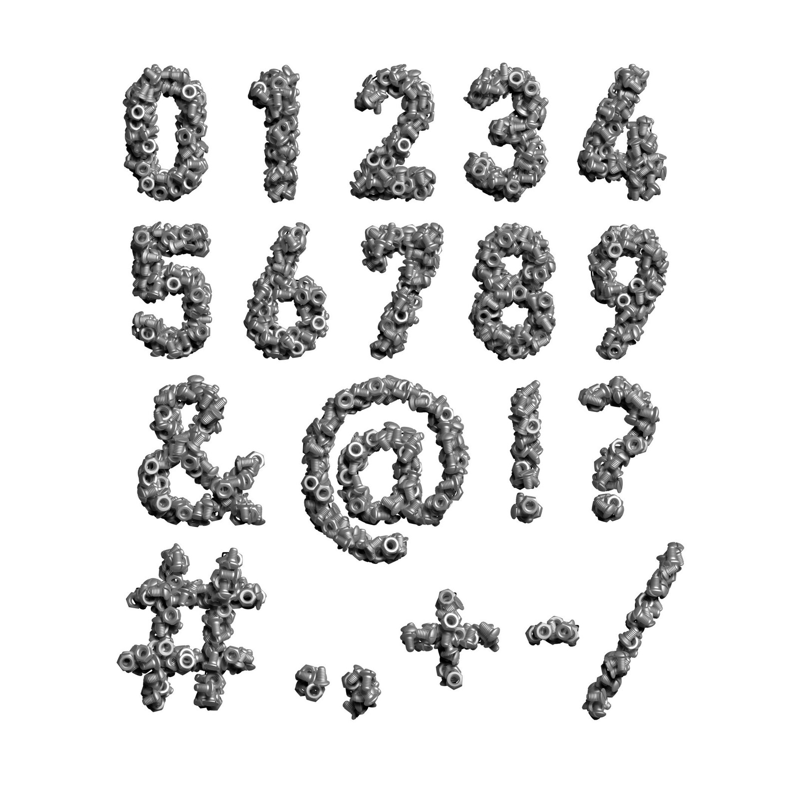 3D Bolts PNG Letters Transparent Background Bolts Alphabet - Etsy