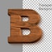 3D Wood PNG Letters, Transparent Background, Wooden Alphabet Clip Art ...
