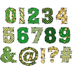 St Patrick's Day Letters PNG, Shamrock Alphabet Clip Art, Doodle Irish ...