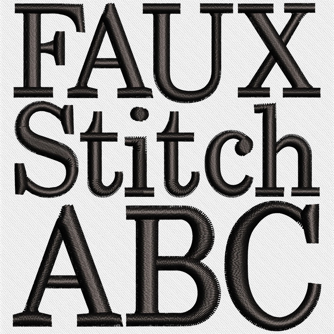 Faux Embroidery Black Stitch, Alphabet PNG, Faux Stitch Letters, Alpha ...