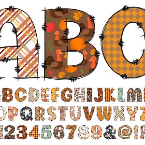 Thanksgiving Clipart Alphabet PNG, Watercolor, Transparent PNG, Doodle ...