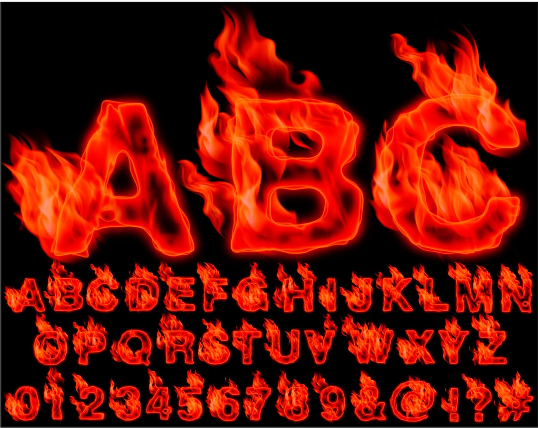 Red Fire PNG Letters, Transparent Background, Flame Alphabet Clip Art ...