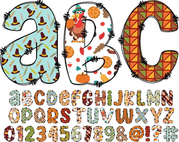 Fall Autumn Clipart Alphabet PNG, Doodle Alphabet Clip Art, PNG, Doodle ...
