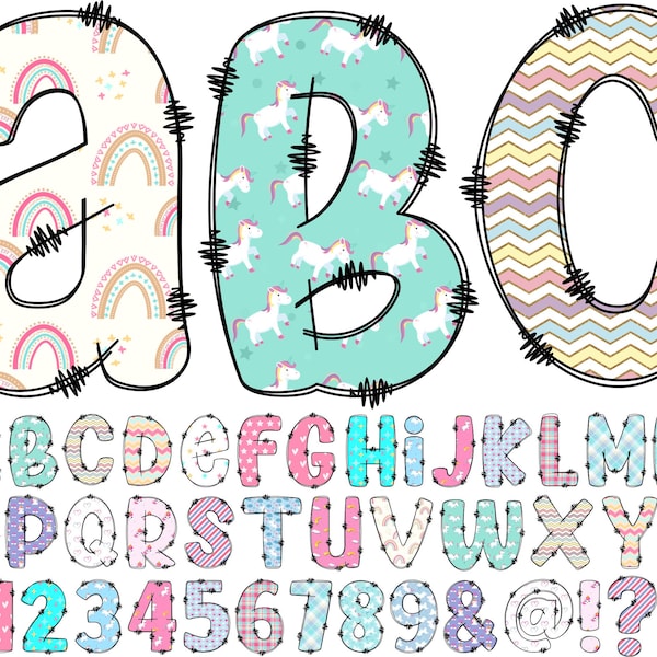 Unicorn Letters - Etsy