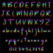 Neon Glow Effect Alphabet PNG Clip Art Letters Font Instant Download ...