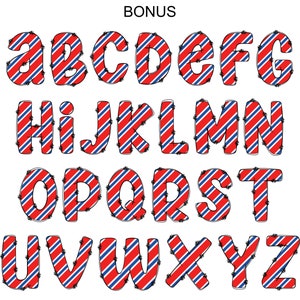 Patriotic Doodle Letters Alphabet PNG, 4th of July, Independence Day ...