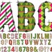 Christmas Clipart Letters PNG, Wrapping Paper Alphabet, Doodle Holidays ...