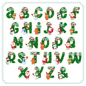 Christmas Watercolor Letters PNG, Santa North Pole Alphabet Clip Art ...