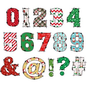 Christmas Clipart Letters PNG, Wrapping Paper Alphabet, Doodle Holidays ...
