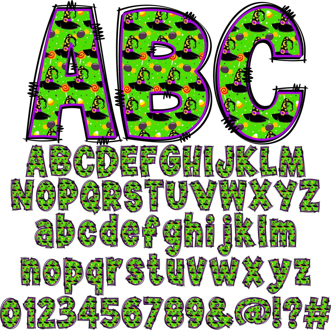 Halloween Alphabet PNG, Halloween, Halloween Day, Alpha Doodle, PNG ...