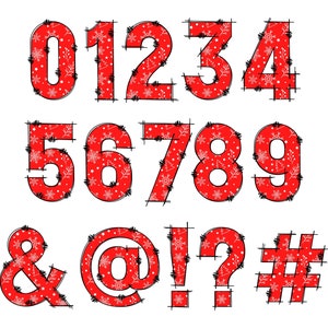 Christmas Clipart Alphabet PNG, Red Sublimation Alphabet Clip Art, PNG ...