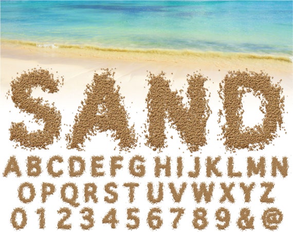 Sand PNG Letters Transparent Background Sand Alphabet Clip - Etsy