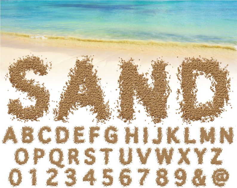 Sand PNG Letters Transparent Background Sand Alphabet Clip - Etsy