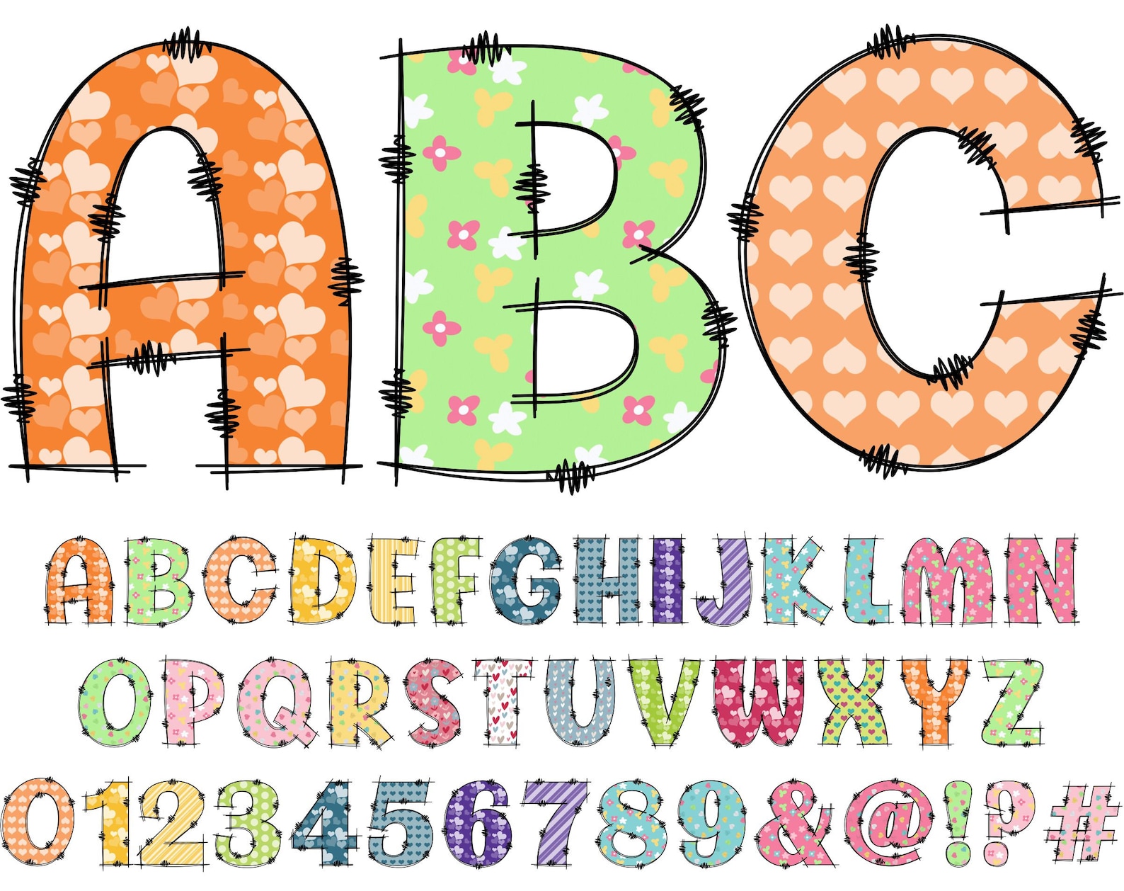 Valentine's Day Letters PNG Love Alphabet Clip Art PNG - Etsy