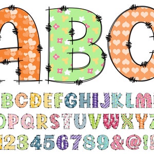 Valentine's Day Letters PNG, Love Alphabet Clip Art, PNG, Doodle ...