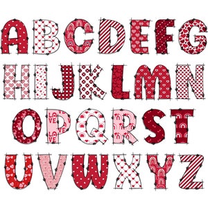 Valentine's Day Letters PNG, Love Alphabet Clip Art, PNG, Doodle ...