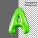 Lime Green Balloon PNG Letters, Transparent Background, Balloon ...