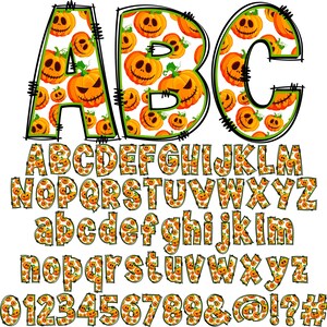 BUNDLE Halloween Alphabet PNG, Spooky Letters, Halloween Day, Alpha ...