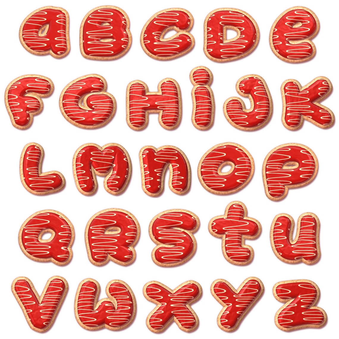 Cookies 3D Letters PNG Cookies Alphabet Clip Art PNG Candy - Etsy
