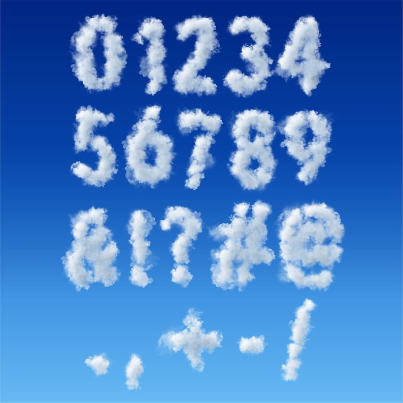 Clouds PNG Letters, Transparent Background, Clouds Alphabet Clip Art ...